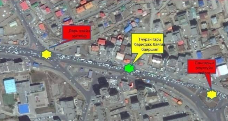 Маргааш Дарь эхийн уулзвараас Сансарын аюулгүйн тойрог хүртэлх замыг түр хаана